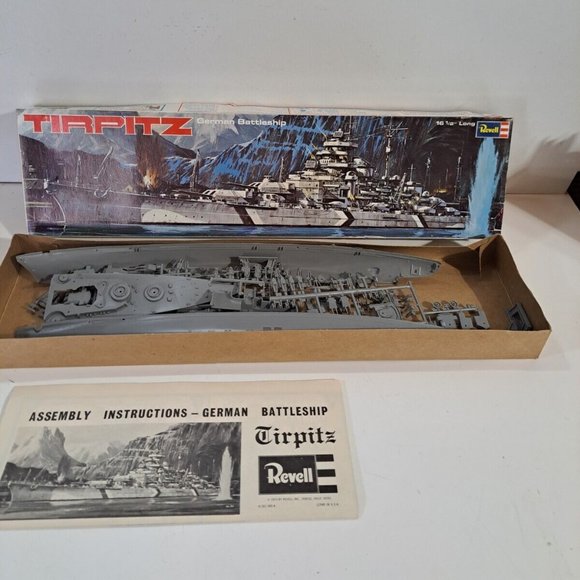 Toys | Revell H351 Tirpitz Wwii German Battleship Plastic Model Kit ...